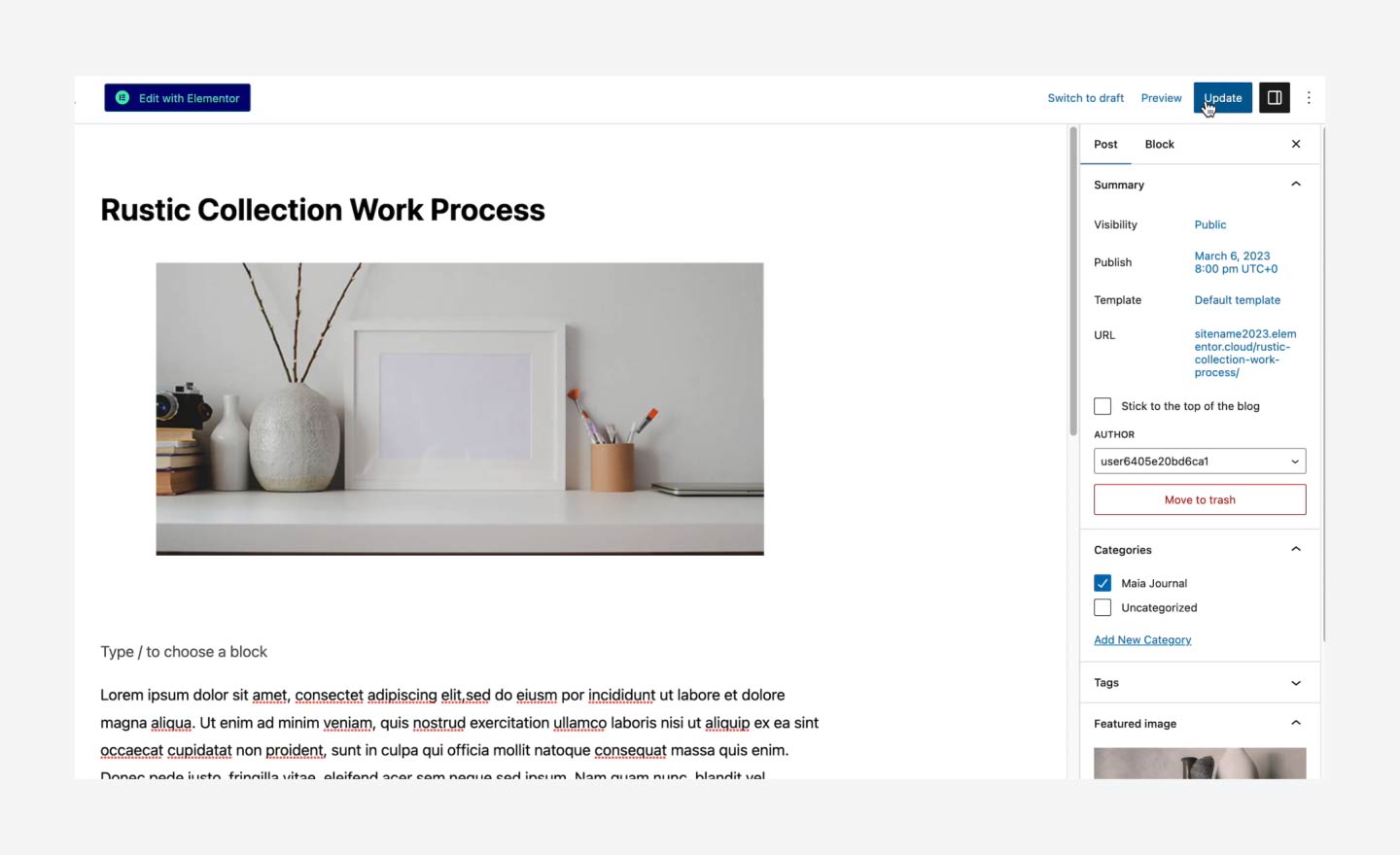 Blog - Edit your blog - Academy