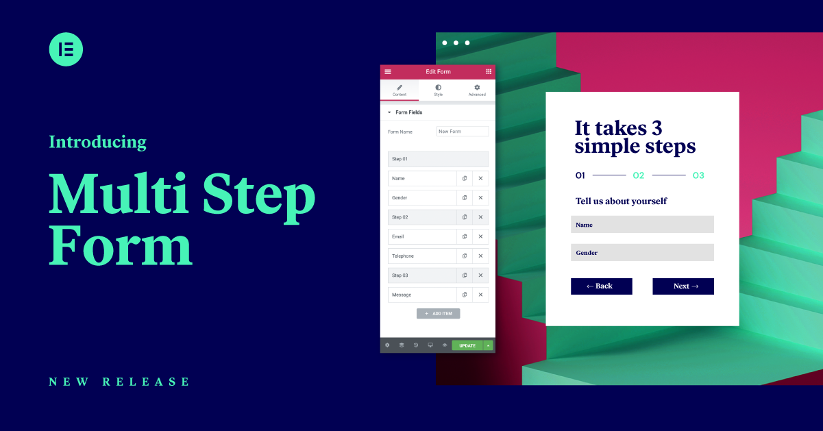 Introducing Multi-Step Form & Lottie Animations | Elementor