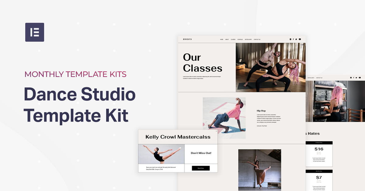 Dance Studio Website Template Kit | Elementor