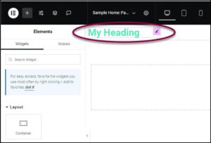 Delete elements from a page | Elementor