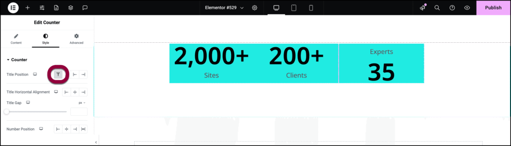 Counter widget | Elementor