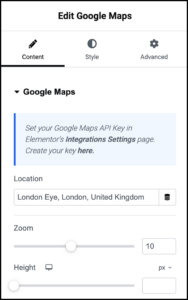 How to Use the Elementor Google Maps widget | Elementor