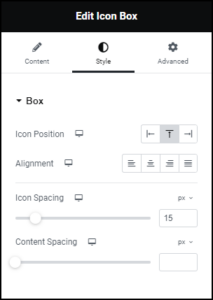 Icon Box widget | Elementor