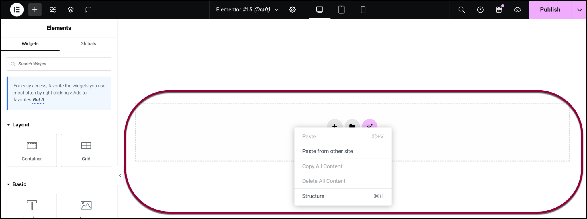 How do I copy elements from one site to another? | Elementor