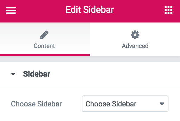 Sidebar Widget Elementor