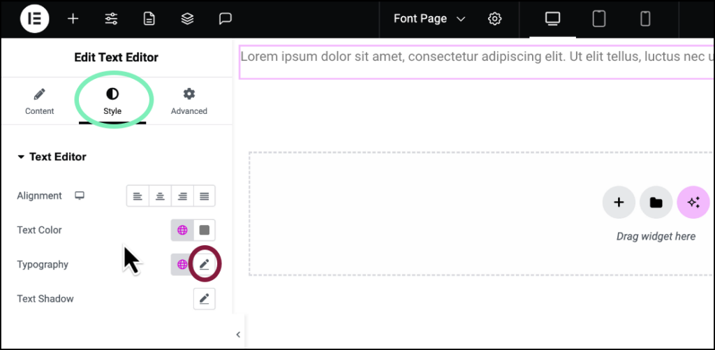 Add custom static fonts | Elementor