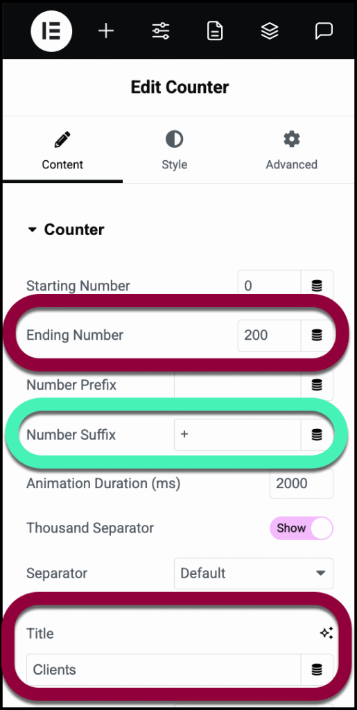 Counter widget | Elementor