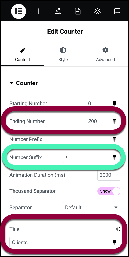 Counter widget | Elementor