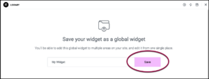 Create a global widget | Elementor