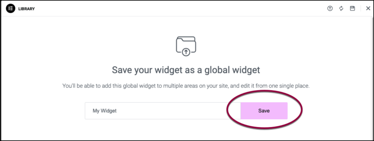Create a global widget | Elementor
