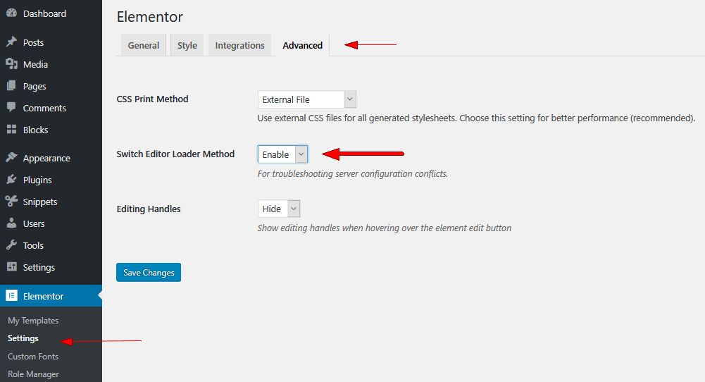 Server Configuration Conflicts Elementor