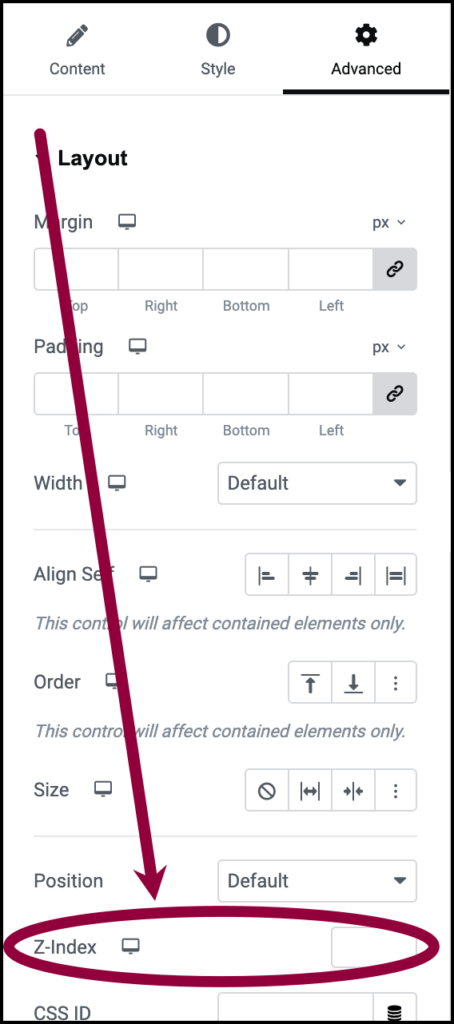 My widget is being covered up by something else | Elementor