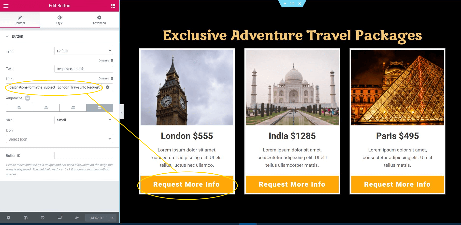 What is a dynamic request parameter? | Elementor