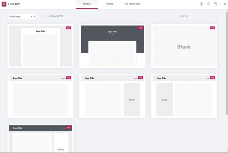 Create a single page template | Elementor