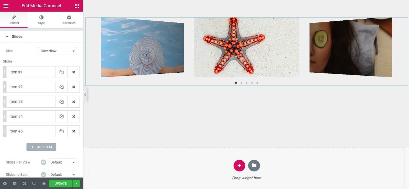 Media Carousel Widget » Elementor