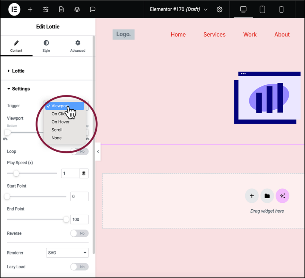 Lottie widget | Elementor
