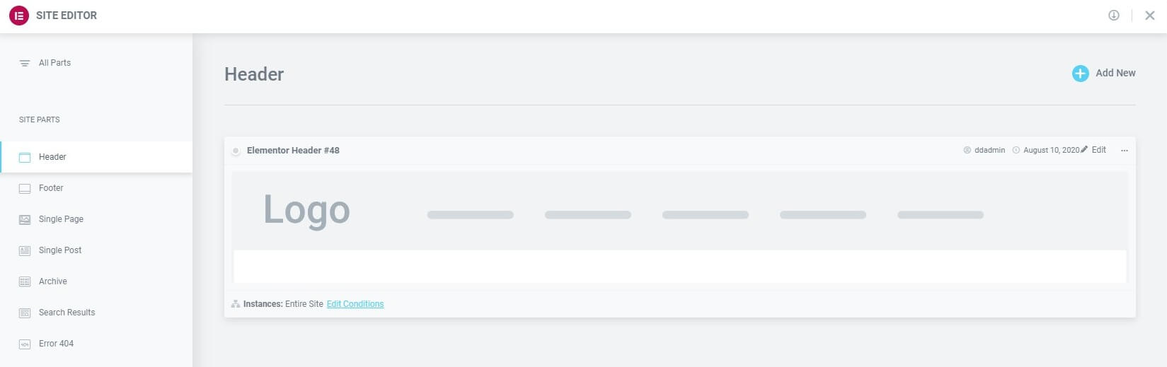 How To Edit Header In WordPress With Elementor