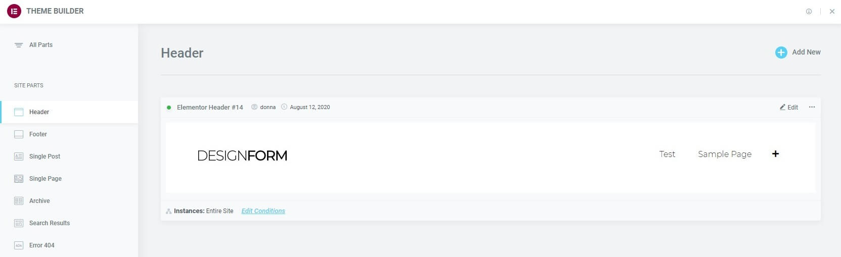 How To Edit Header In WordPress With Elementor