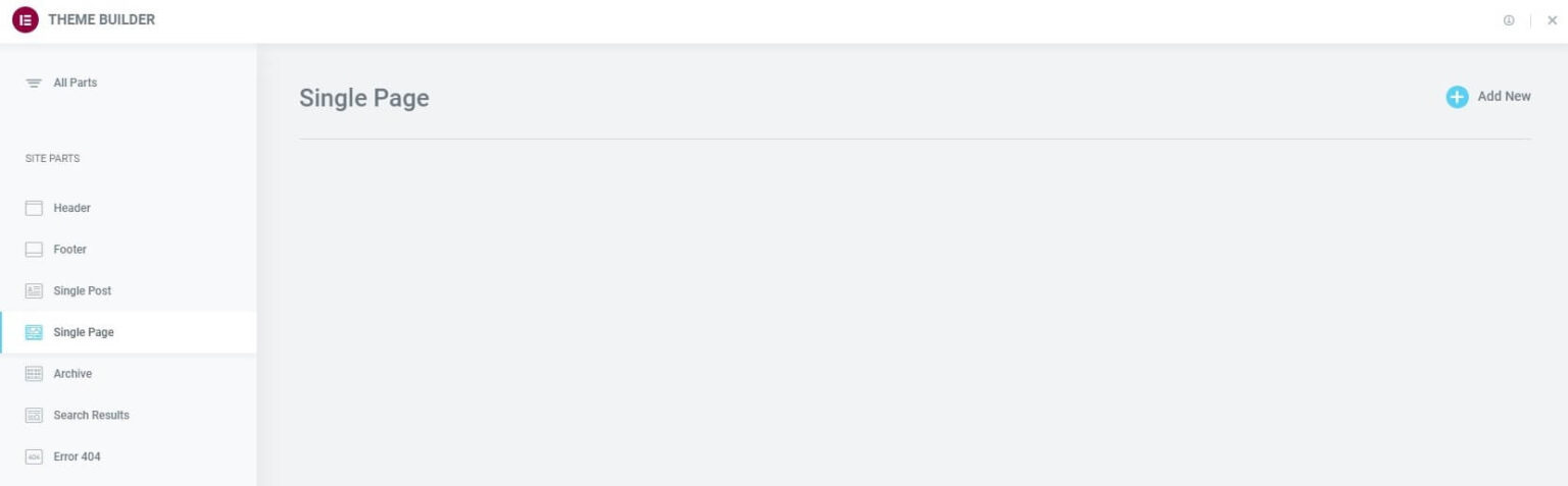 Create or modify single page templates | Elementor
