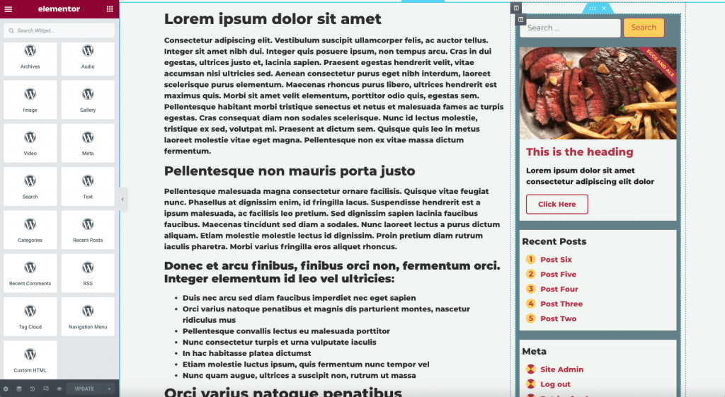 How Do I Create A Sidebar Template Elementor