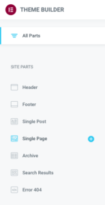 Create a sidebar template | Elementor