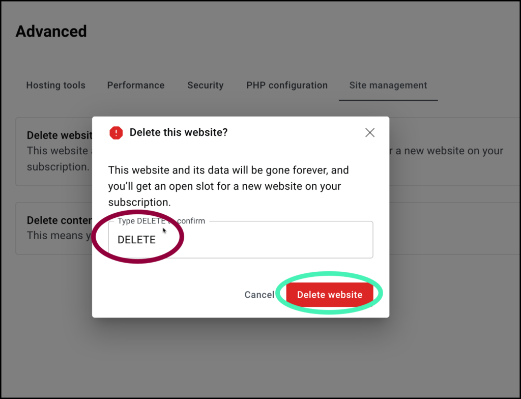 Reset your website | Elementor