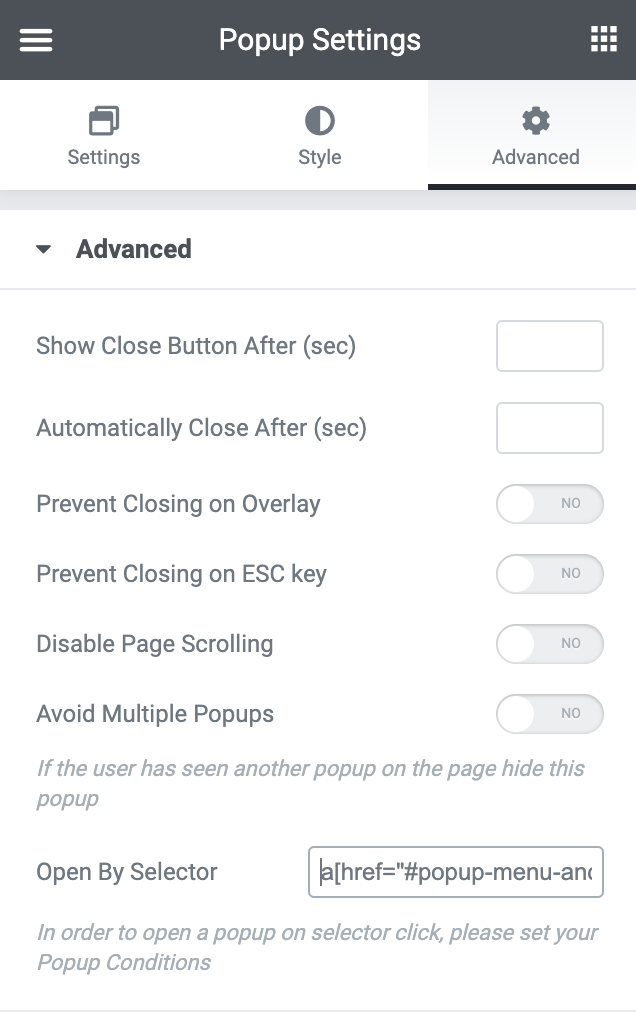 Trigger A Popup From A Nav Menu Elementor