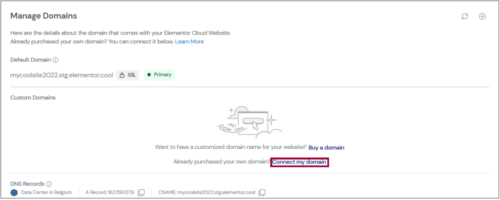Connecting your Google domain name to an Elementor hosted website | Elementor