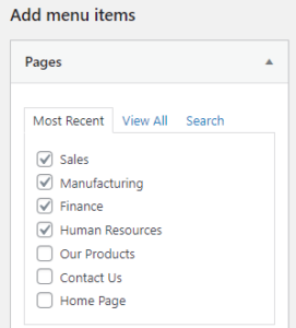 Create a navigation menu | Elementor