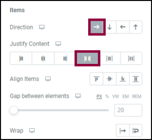 Spacing identical elements in a container | Elementor