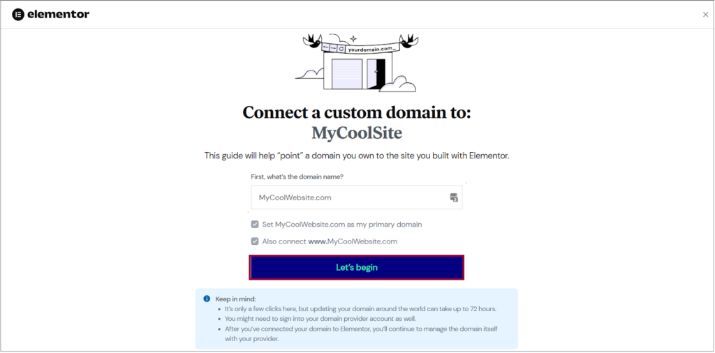 Connect your GoDaddy domain | Elementor