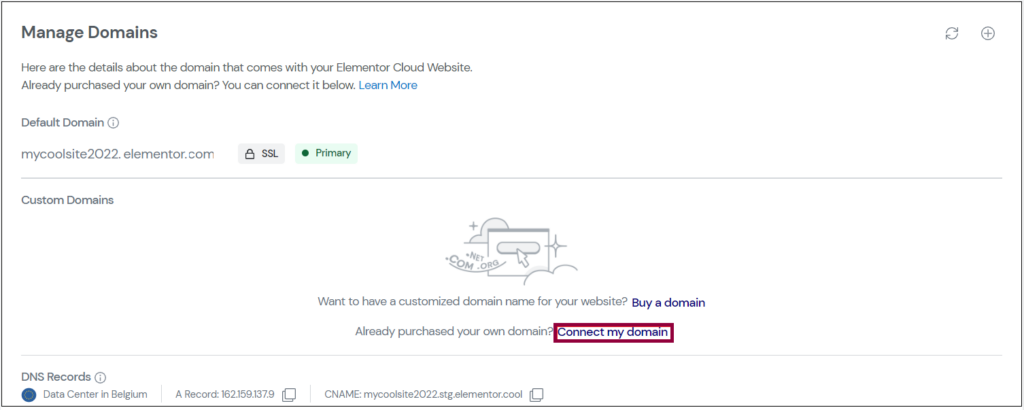 Connecting your GoDaddy domain to your Elementor Hosted website | Elementor