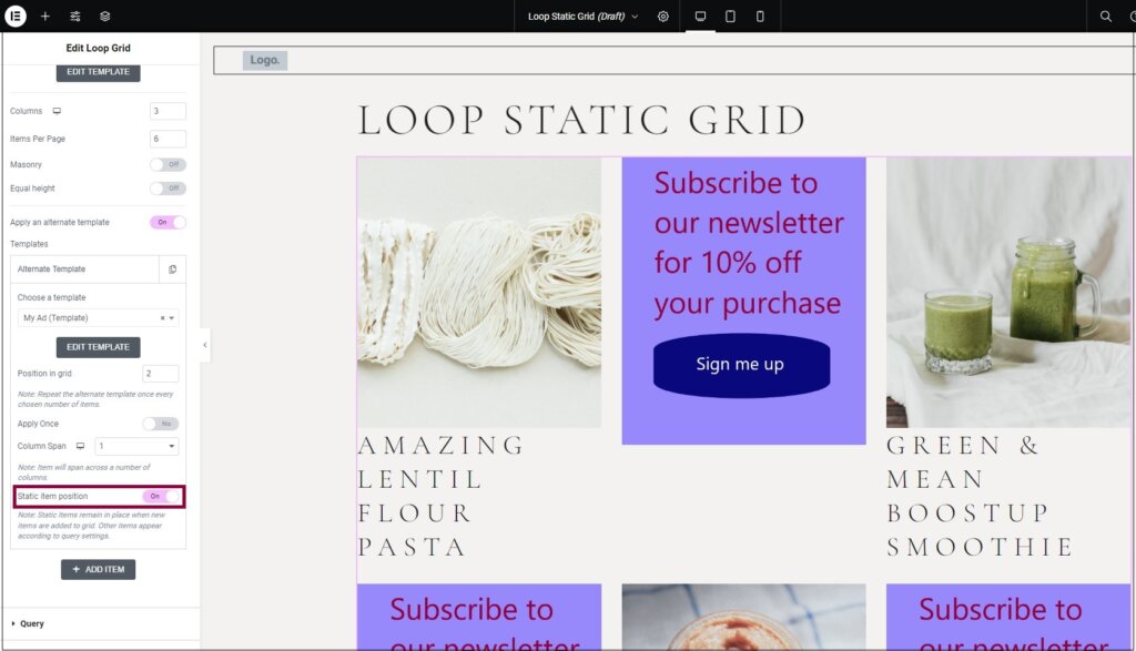 How Do I Add An Alternate Template In A Loop Grid Elementor