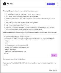 Add custom code using Elementor AI | Elementor