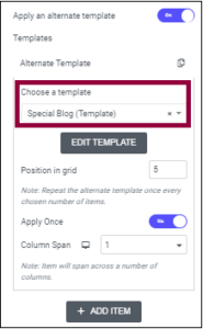 Add an alternate template in a loop grid | Elementor