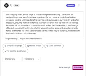 Write text using Elementor AI | Elementor