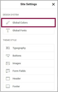 View and edit global colors | Elementor