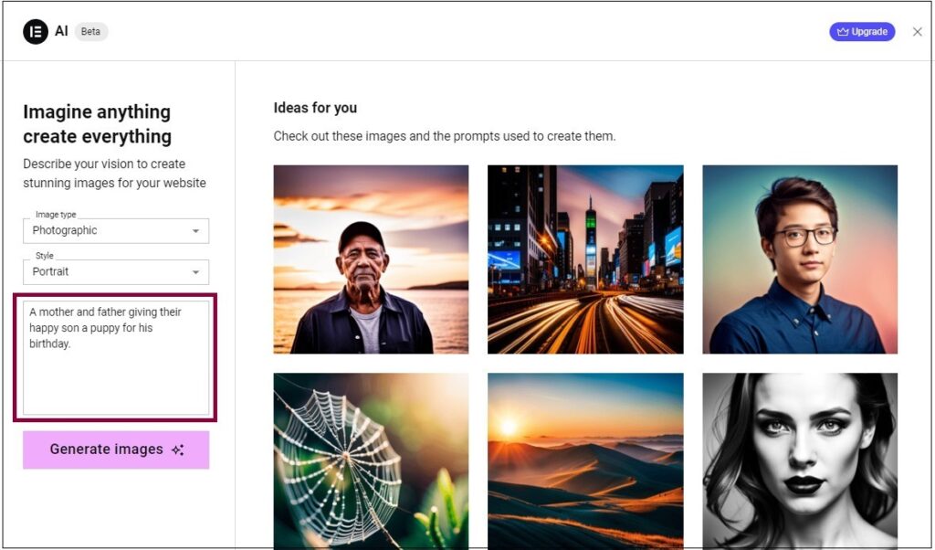 Add images | Elementor