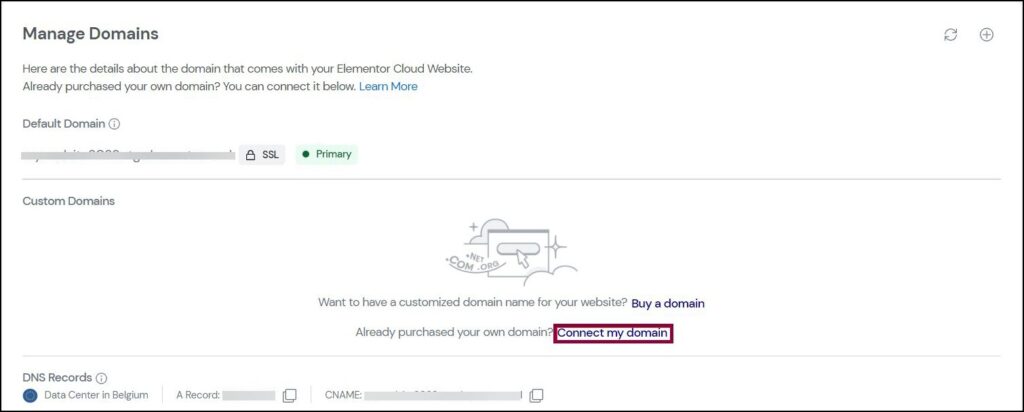 Connect A Custom Domain » Elementor