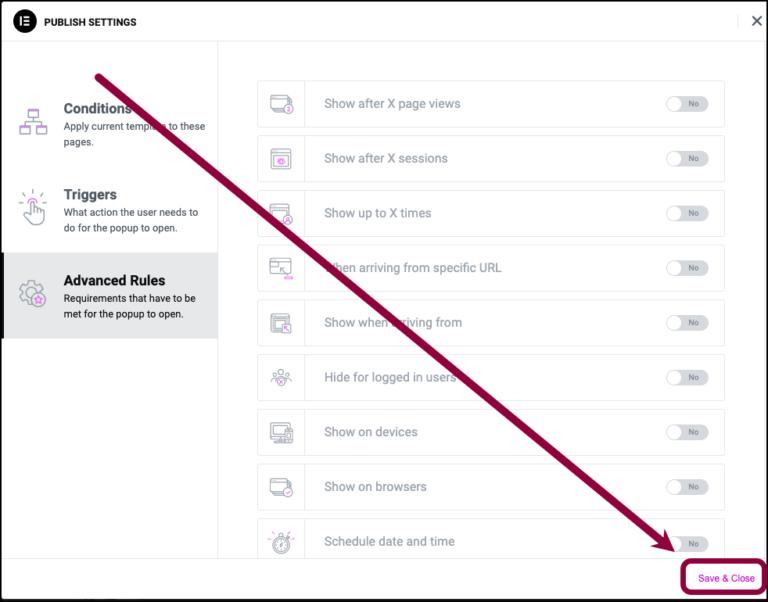 Create a popup | Elementor
