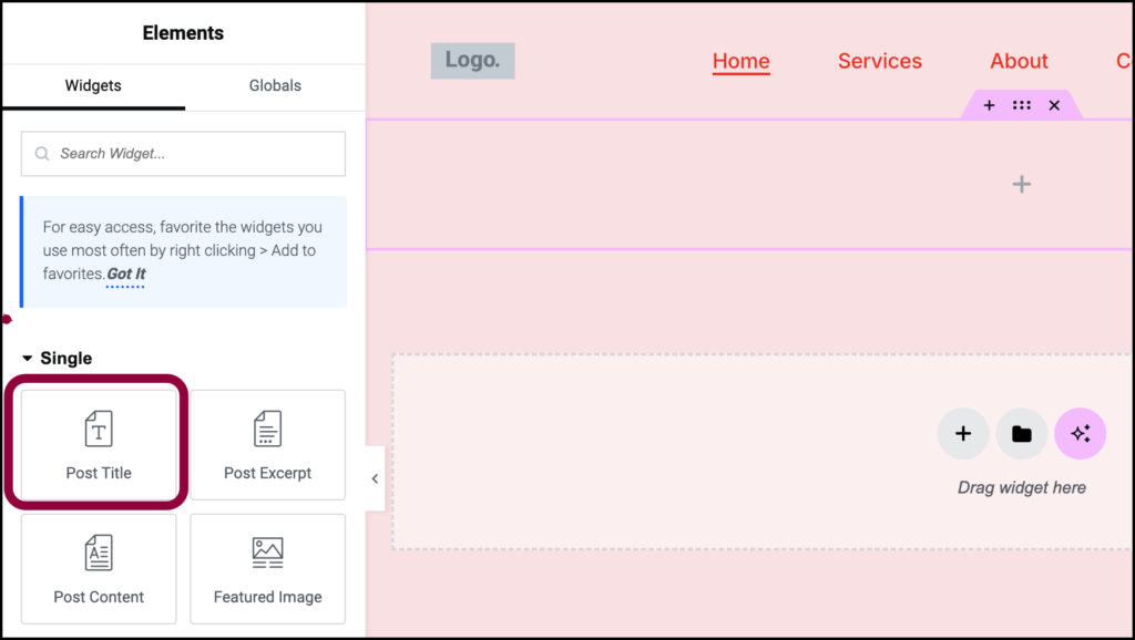 Create a single page template using Flexbox containers | Elementor