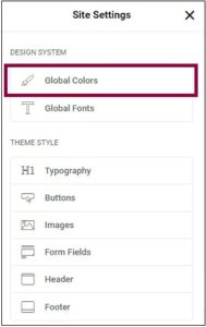 View and edit global colors | Elementor