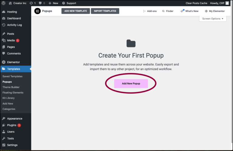 Create a popup | Elementor