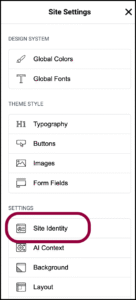 Set Up Your Site Identity » Elementor