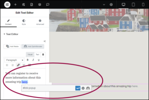 Trigger A Popup On A Link Click » Elementor