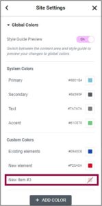 View and edit global colors | Elementor
