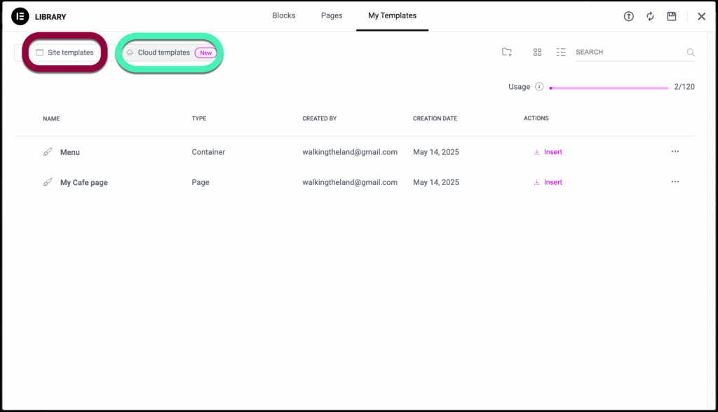 How To Add A Template To Your Wordpress Page | Elementor