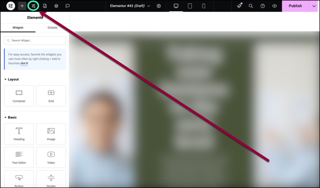 Configure Site Settings | Elementor