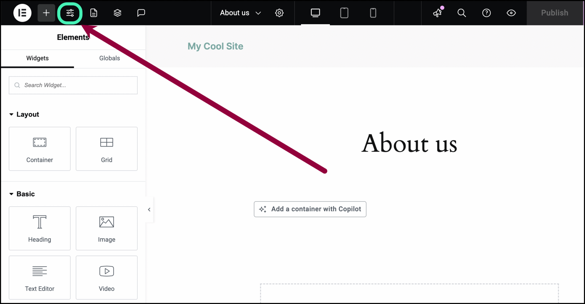 Set Up Your Site Identity » Elementor