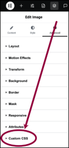 Add custom CSS | Elementor
